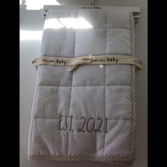 baby quilt Rae Dunn | Bedding | Rae Dunn Baby Quilt Est 22 | Poshmark